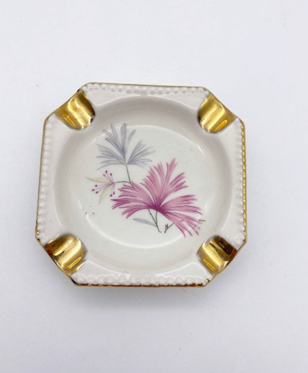 Vintage Ashtray, Small Pink Ashtray, Porcelain Vintage Bavaria Ashtray ...