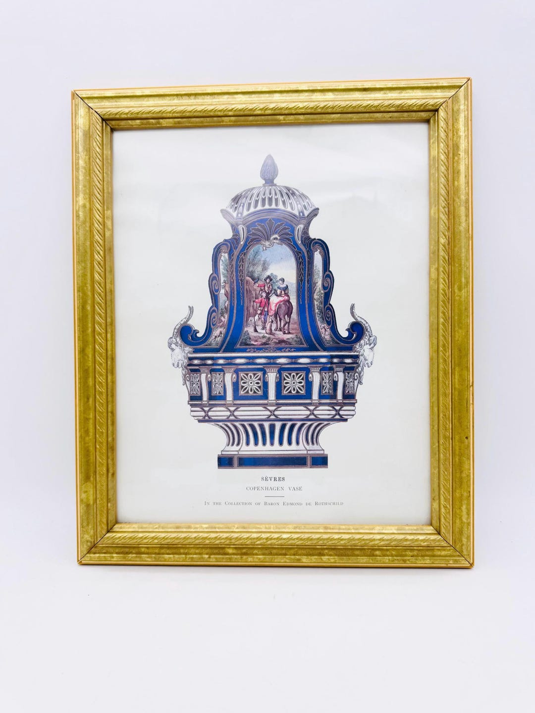 Vintage Framed Print of Sevres Vase, Antique Porcelain Print - Etsy