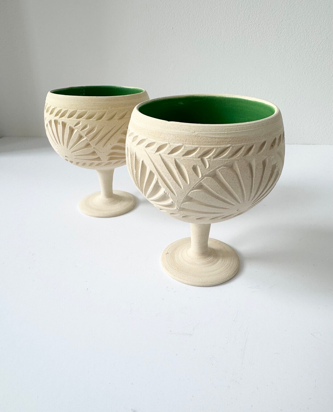 2 X Hand Carved Stone Wine Goblets, Stone Chalice - Etsy
