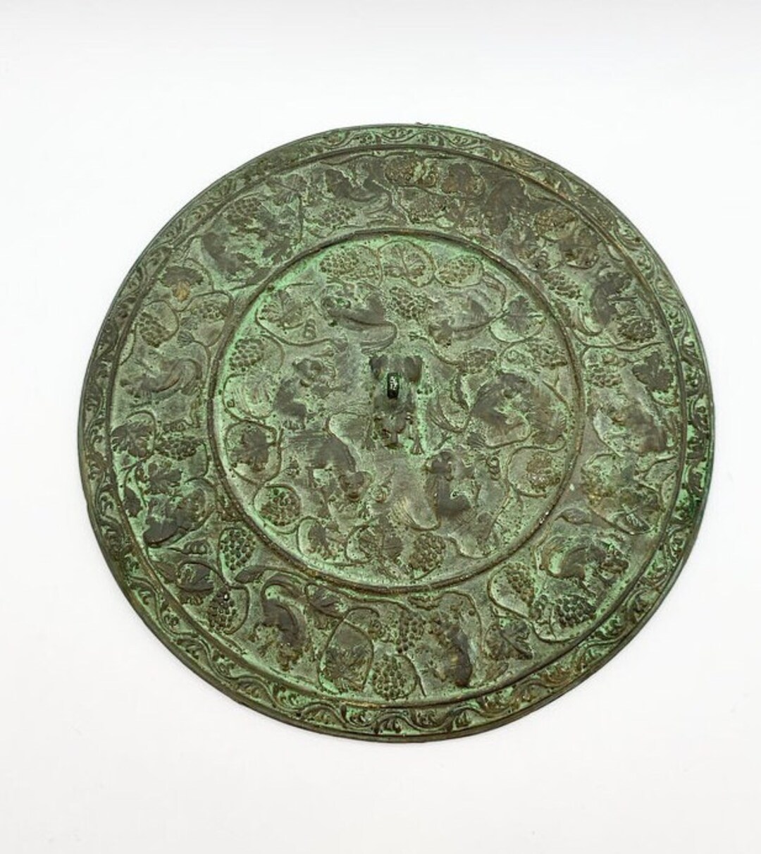 Vintage Chinese Chalk/ Pottery Verdigris Plaque - Etsy