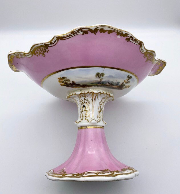 Antique Copeland Garrett Pink Compote Dish | Etsy