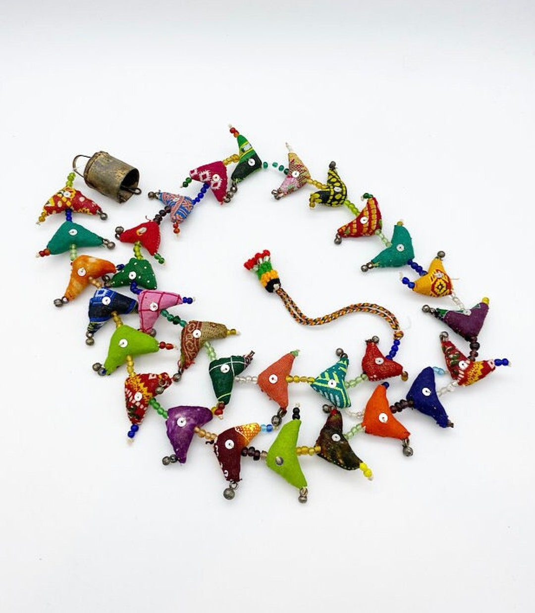 Indian Fabric Mobile Chimes, Boho Home Decor, Kids Decor, Hanging Decor ...