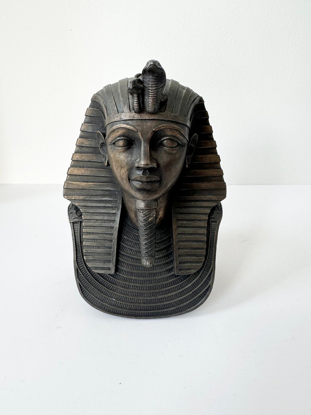 Vintage Tutankhamun Head, Egyptian Statue - Etsy