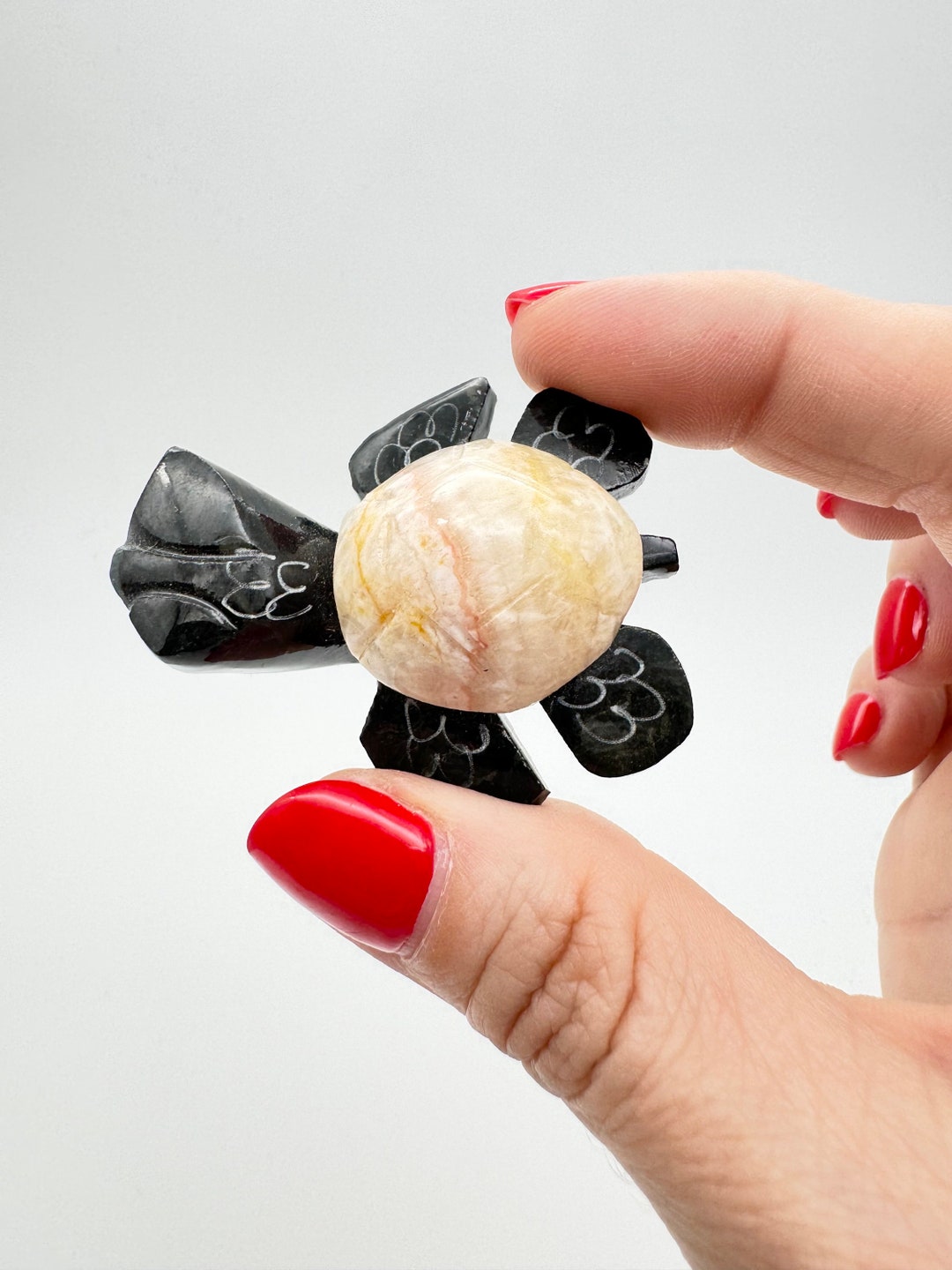 Small Stone Hand Carved Turtle - Etsy
