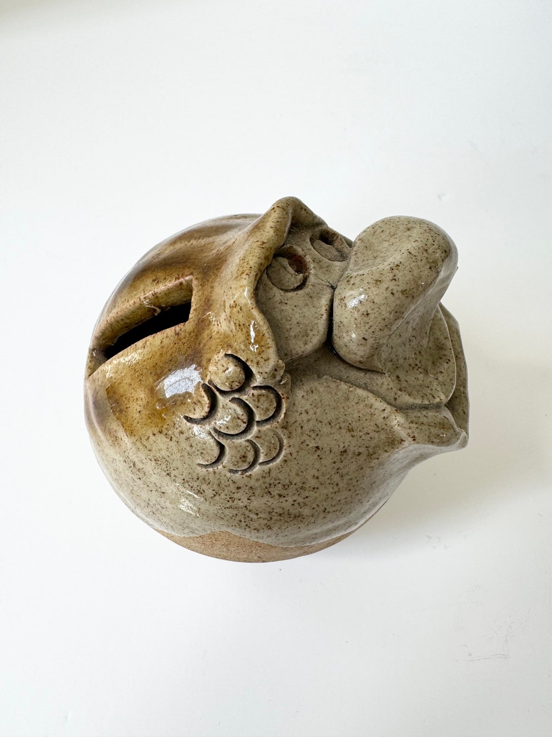 Vintage Pottery Money Box, Ugly Face Money Box, Small Piggy Bank - Etsy