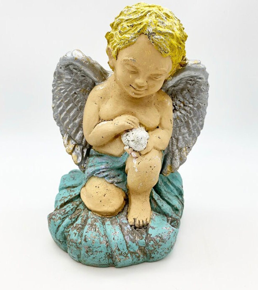 Small Garden Sculpture Cherub Ornament - Etsy