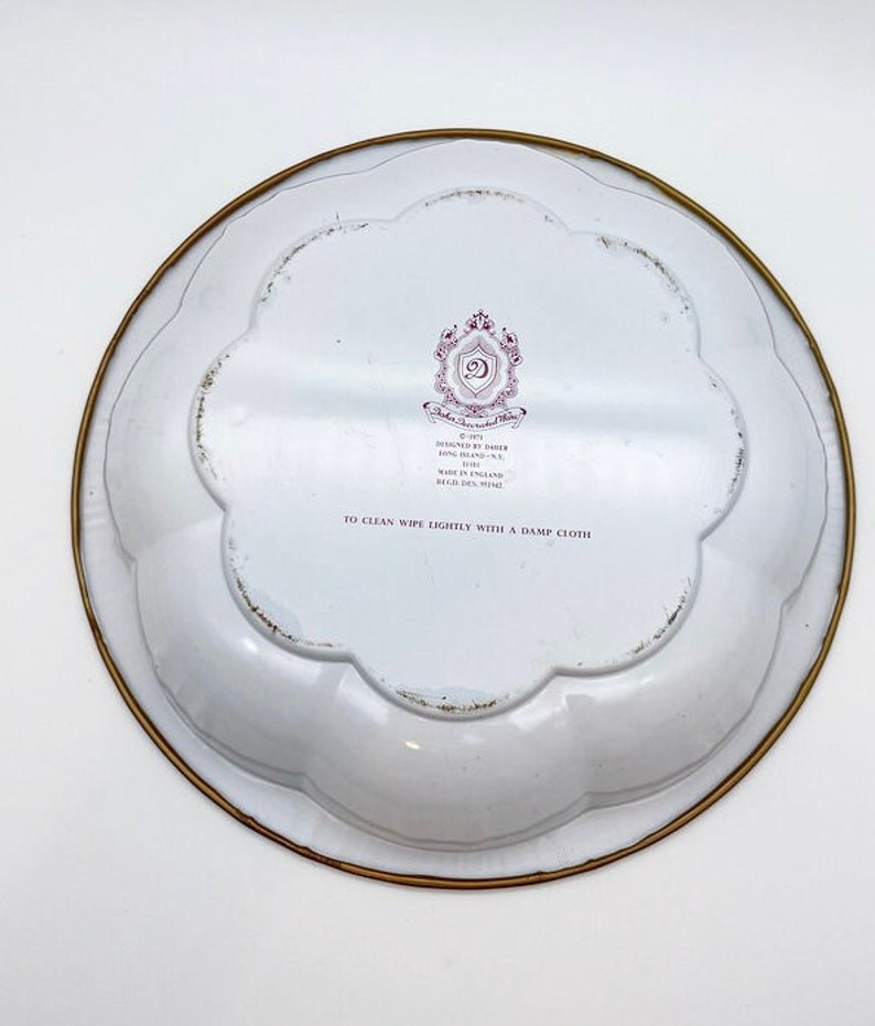 Vintage 70s Metal Ditsy Floral Bowl - Etsy
