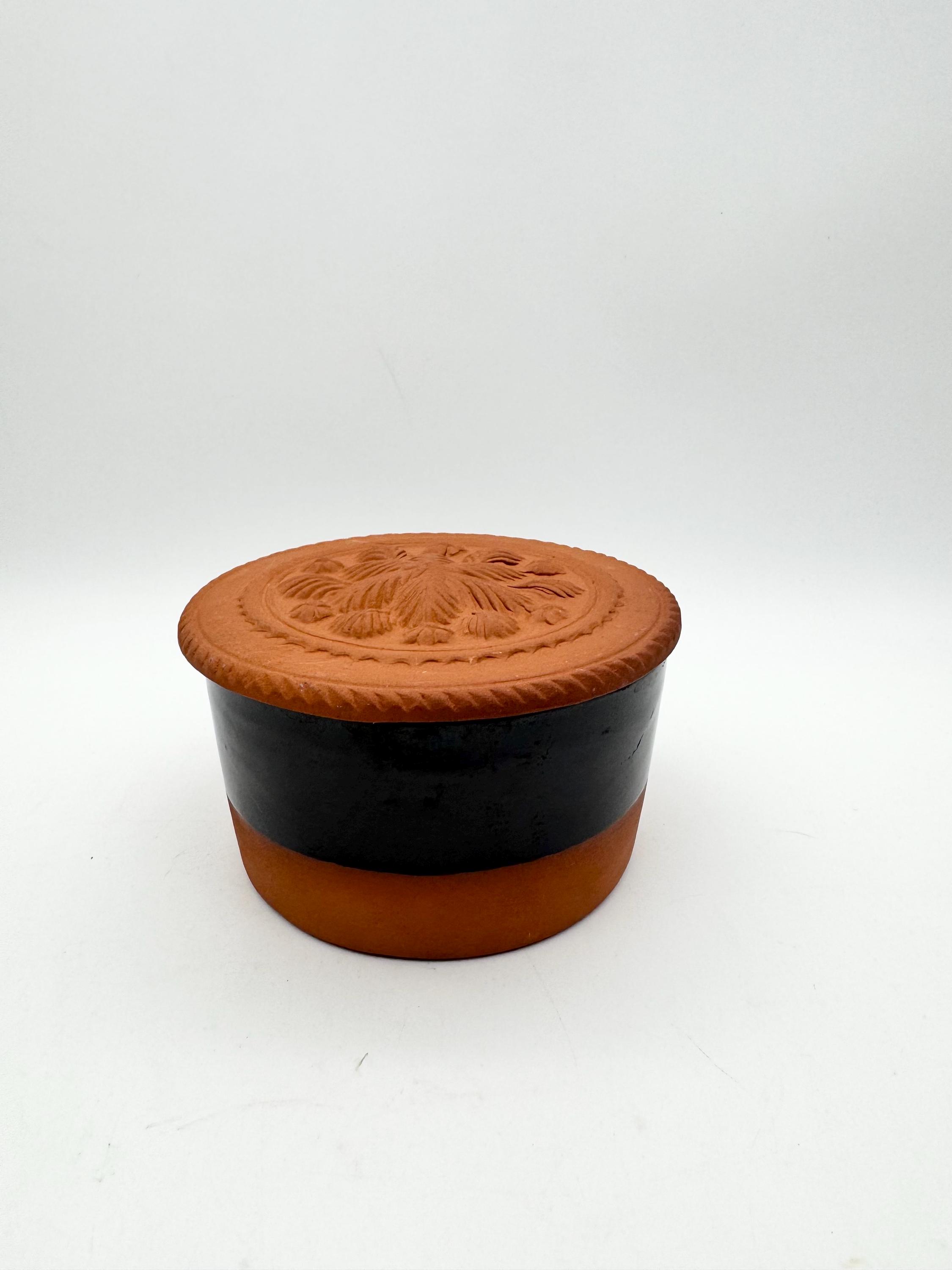 Vintage Terracotta Pottery Butter Jar, Savoury Food Jar - Etsy