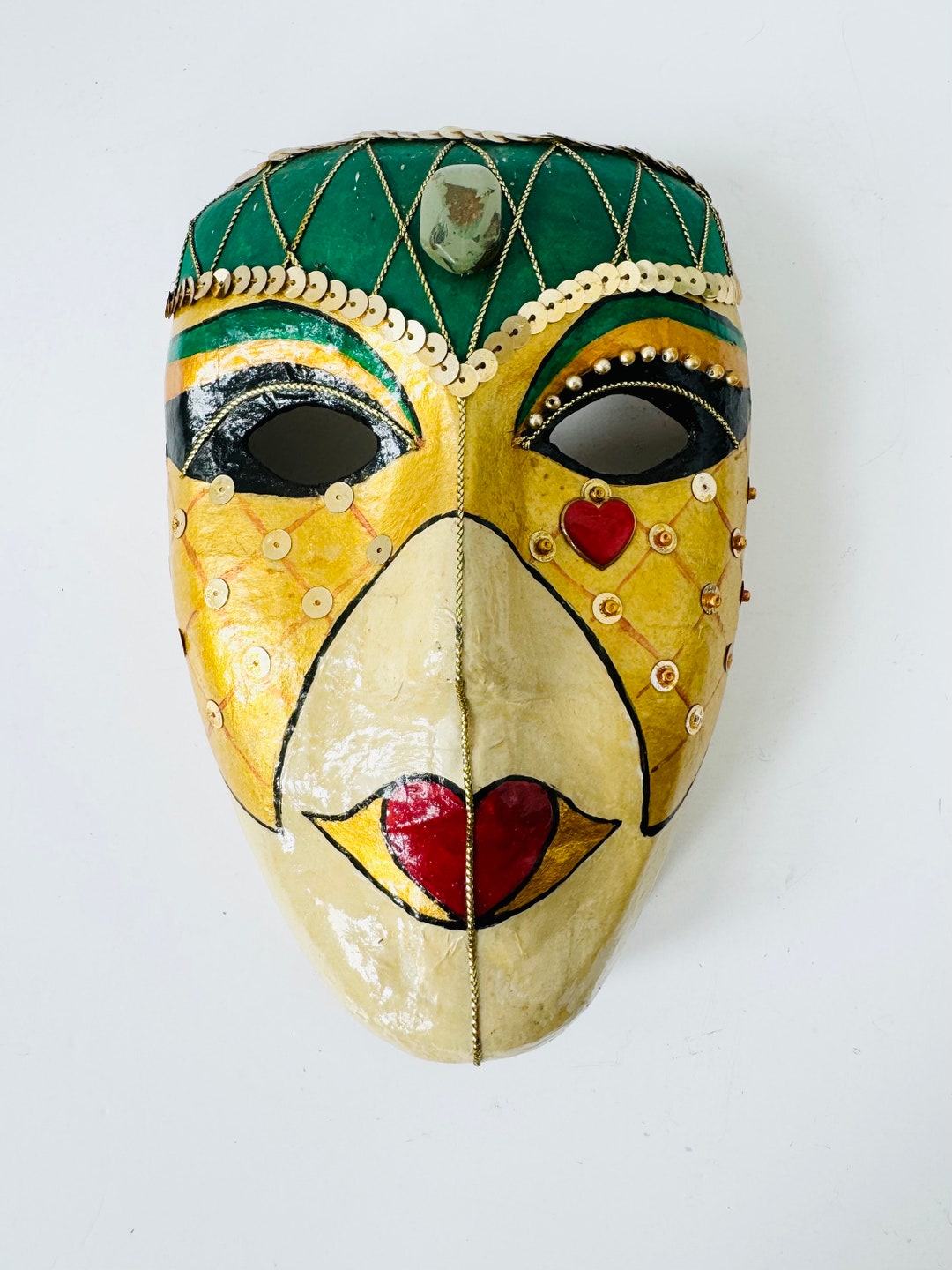 Carnival Mask, Papier Mache Venetian Mask - Etsy