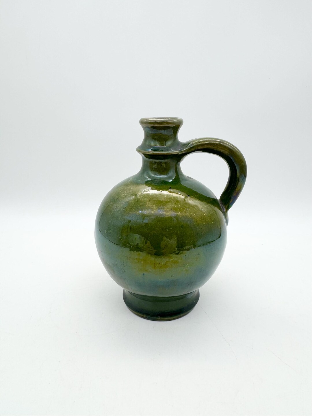 Small Green Stoneware Jug, Small Pottery Pitcher - Etsy