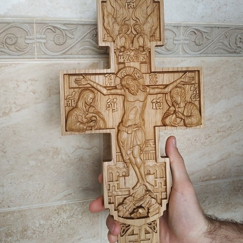 Carved Wooden Crucifix Catholic Crucifix Jesus Christ | Etsy