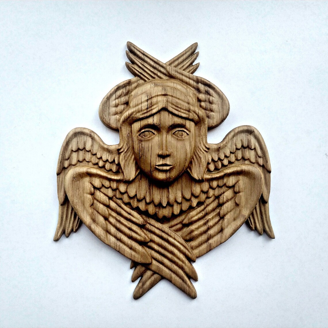 Winged Angelic Cherub Angel Carved Angel Wooden Angel - Etsy