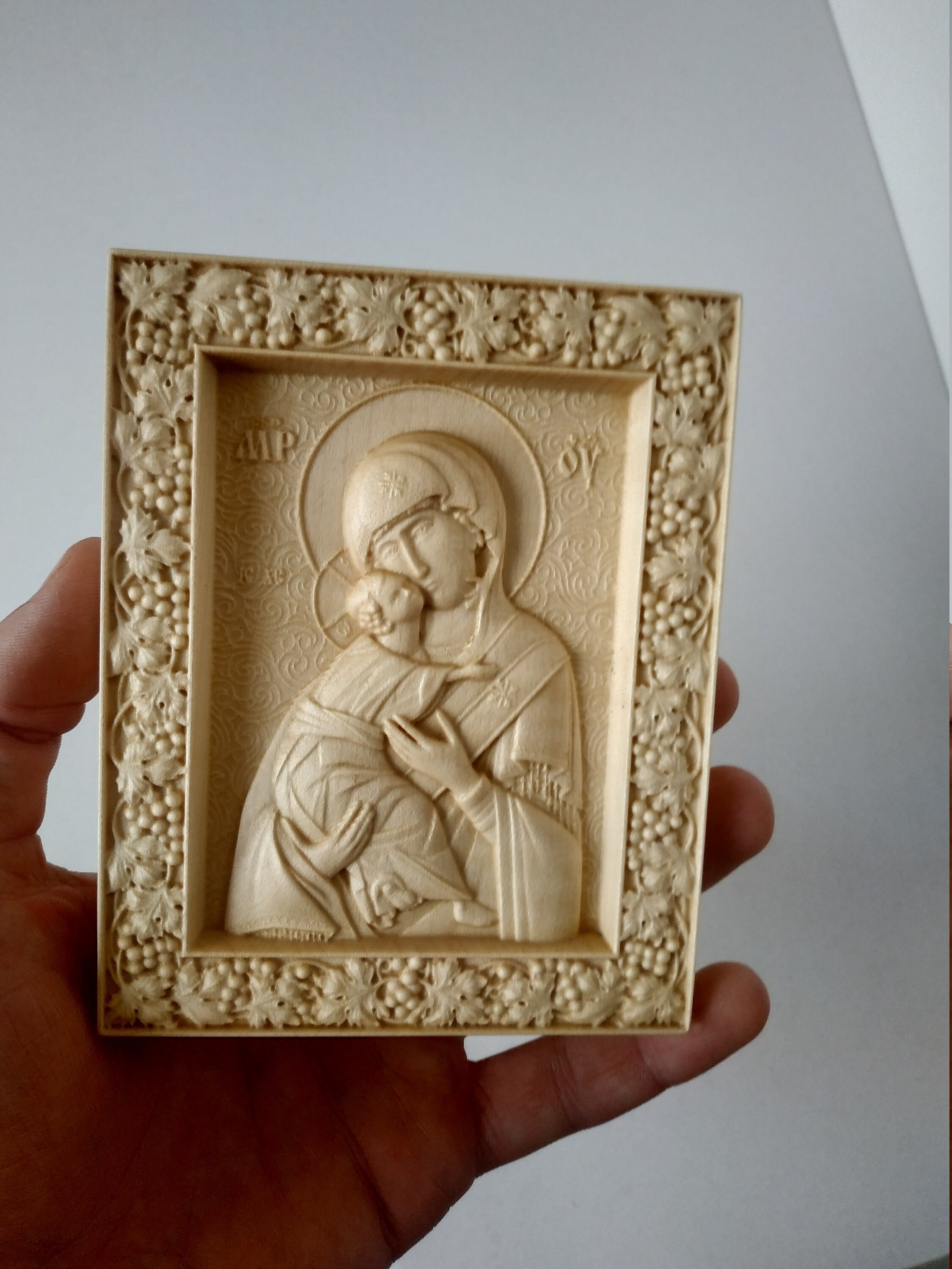 Little Virgin Mary Icon Our Lady Virgin Mary and Jesus Wood - Etsy
