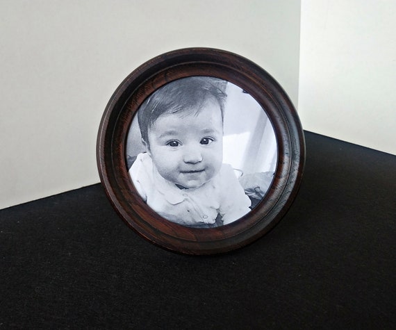 Tabletop Wooden Round Frame Round Picture Frame Round Frame | Etsy