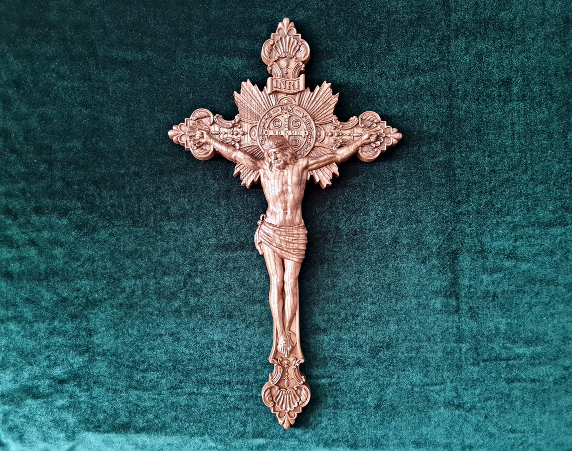 Carved Wooden Crucifix Catholic Crucifix Jesus Christ - Etsy