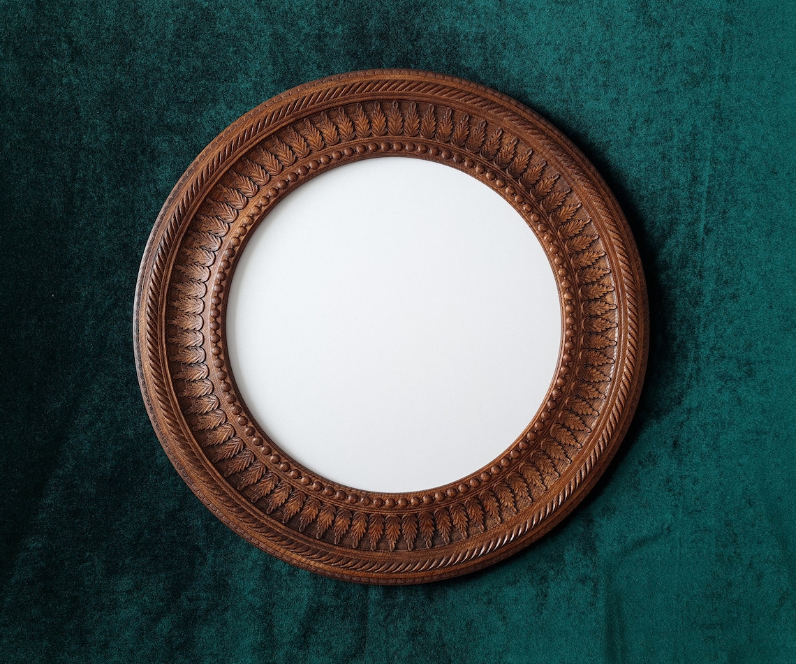 Round Frame Wooden Round Frame Round Picture Frame Round | Etsy