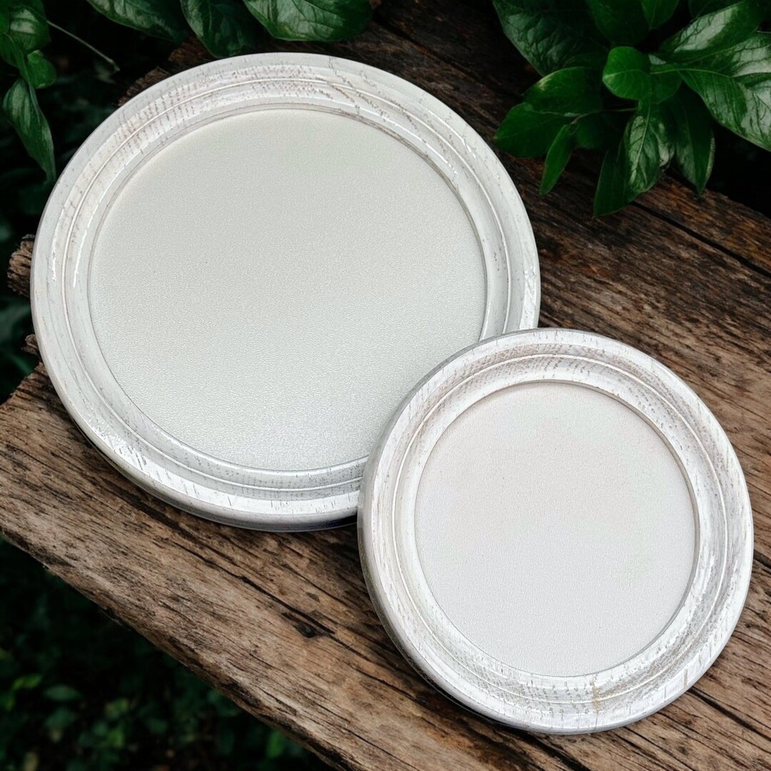 Wooden Round Frame, White Round Frame, Round Picture Frame, Round Frame ...