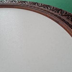 Round Frame, Wooden Round Frame, Round Picture Frame, Round Carved ...