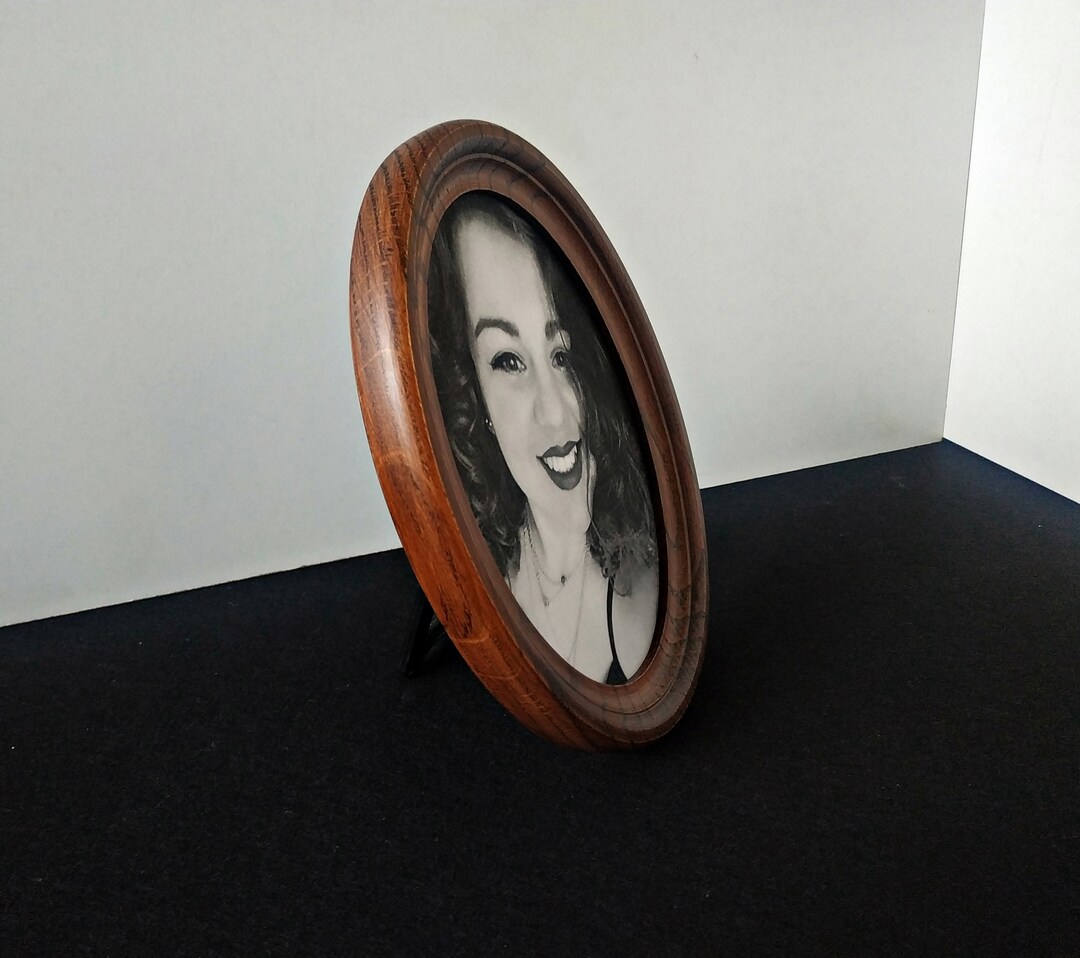 Oval Frame, Tabletop Wooden Oval Frame, Oval Picture Frame, Photo Frame ...