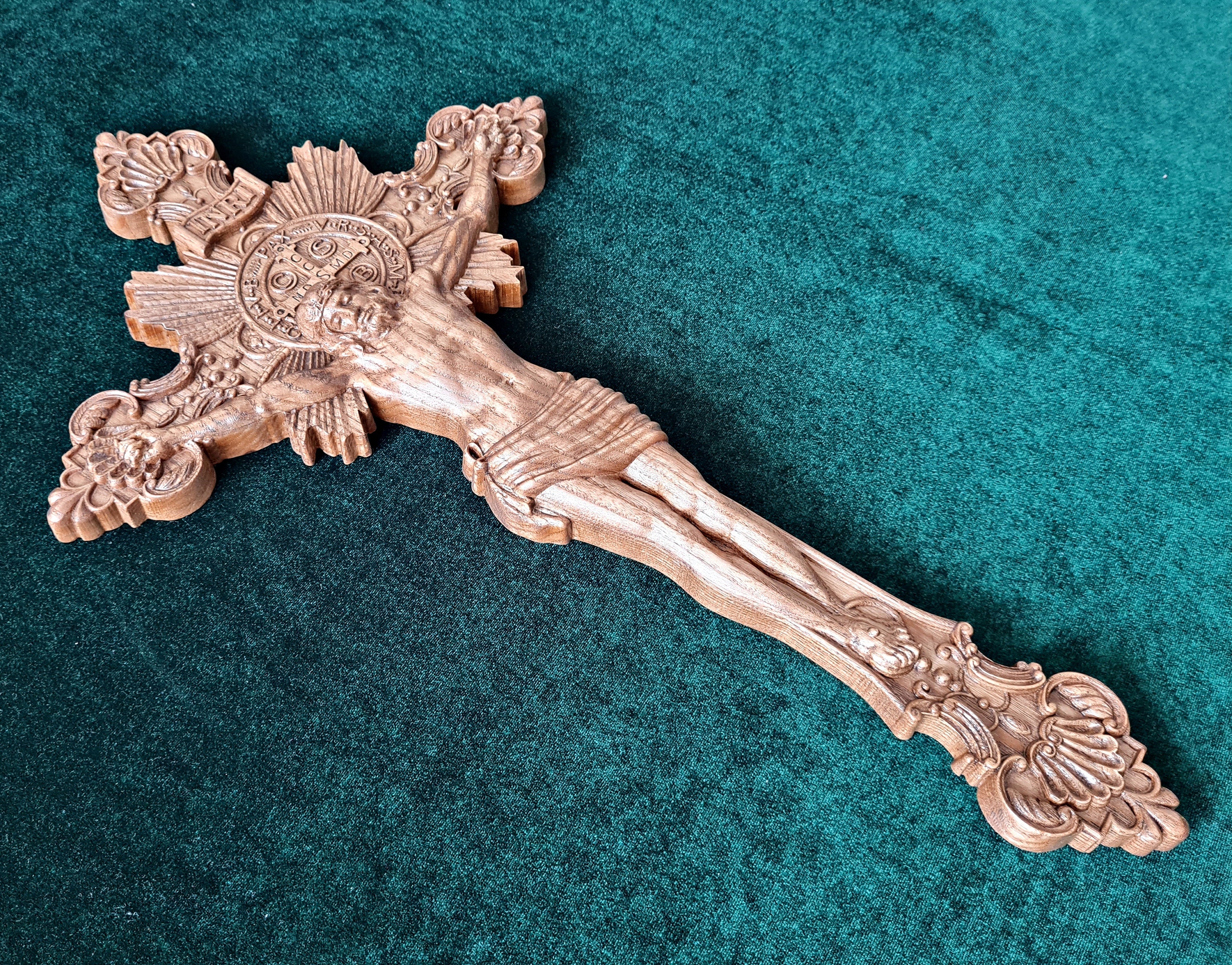 Carved Wooden Crucifix Catholic Crucifix Jesus Christ - Etsy