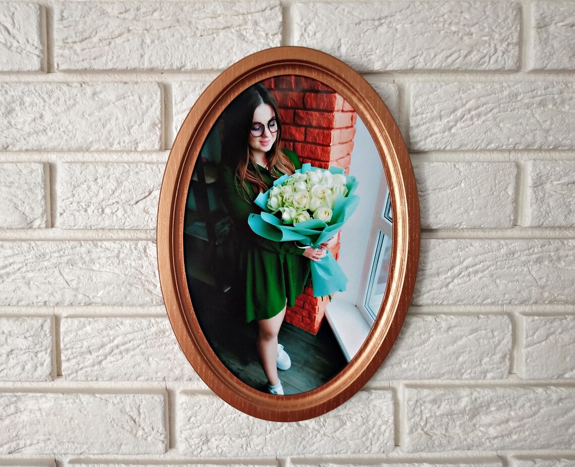 Bronze Oval Frame Oval Photo Frame Picture Frame Photo | Etsy