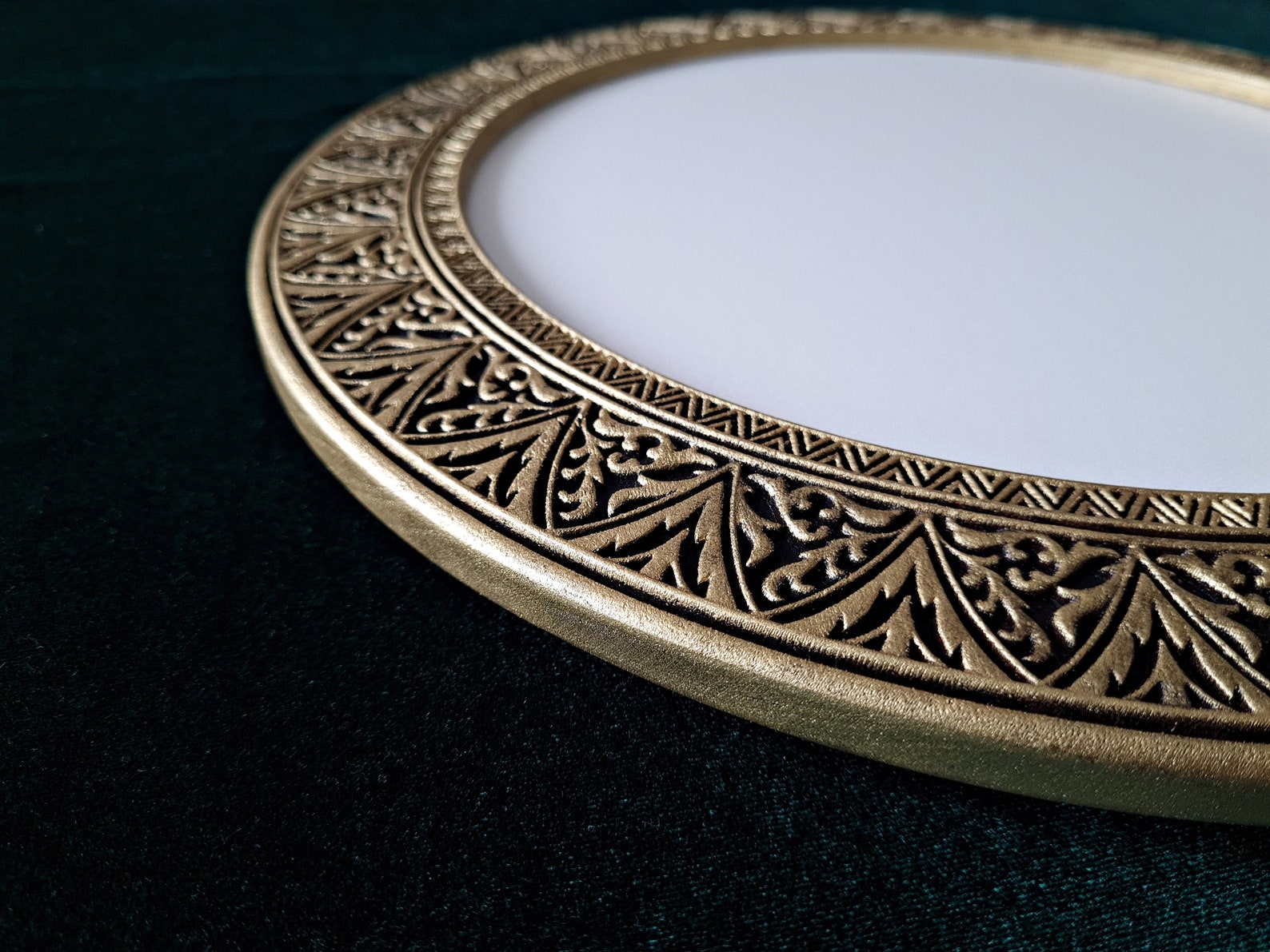 Ethnic Carved Ash Wood Round Frame, Handmade Photo Frame - Etsy