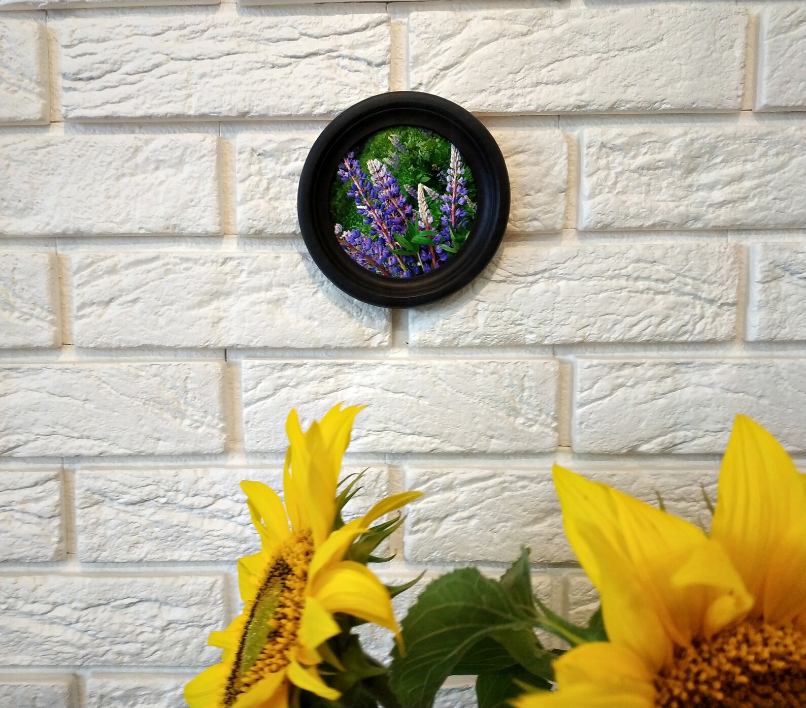 Wooden Round Frame Black Round Frame Round Picture Frame | Etsy