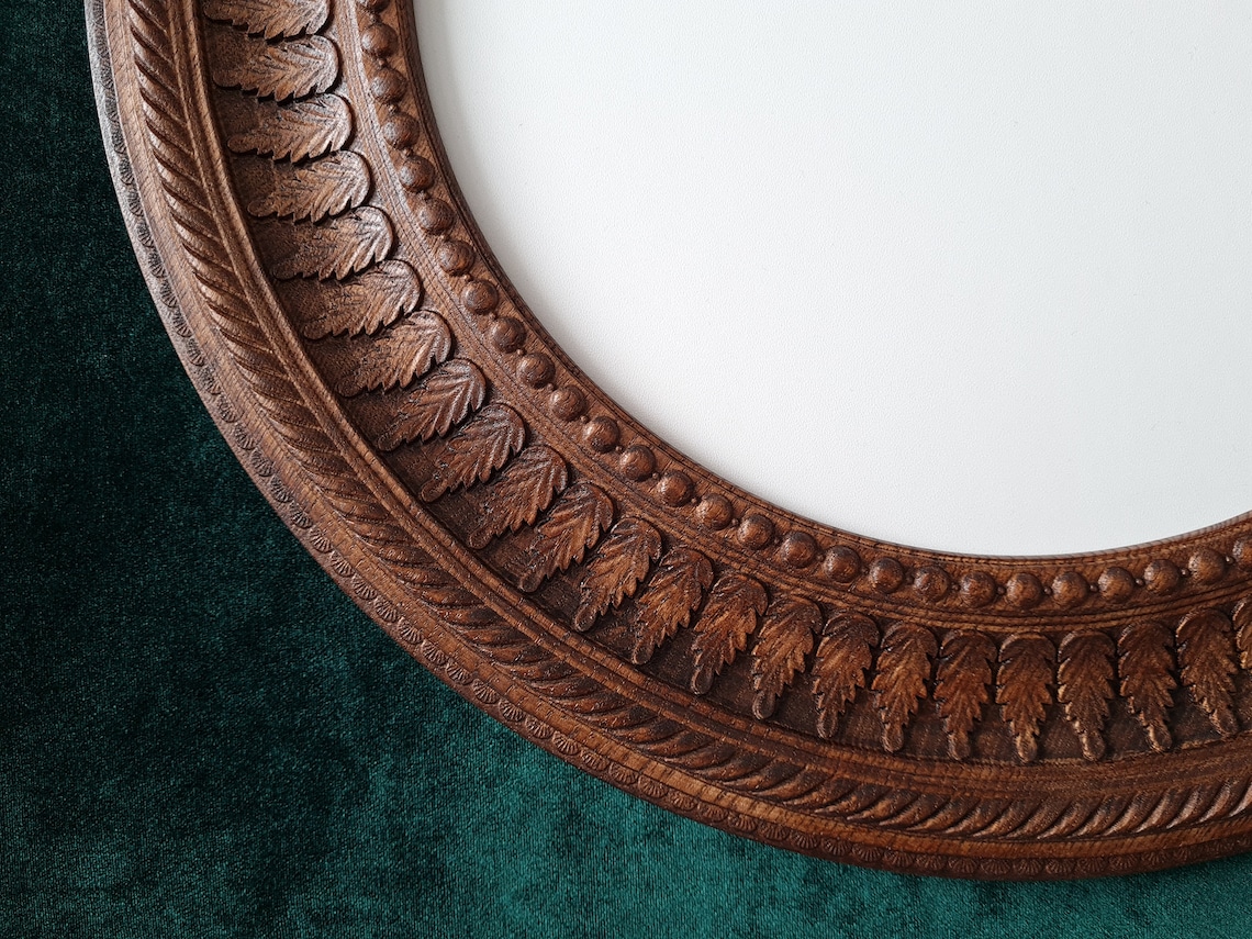 Round Frame Wooden Round Frame Round Picture Frame Round | Etsy