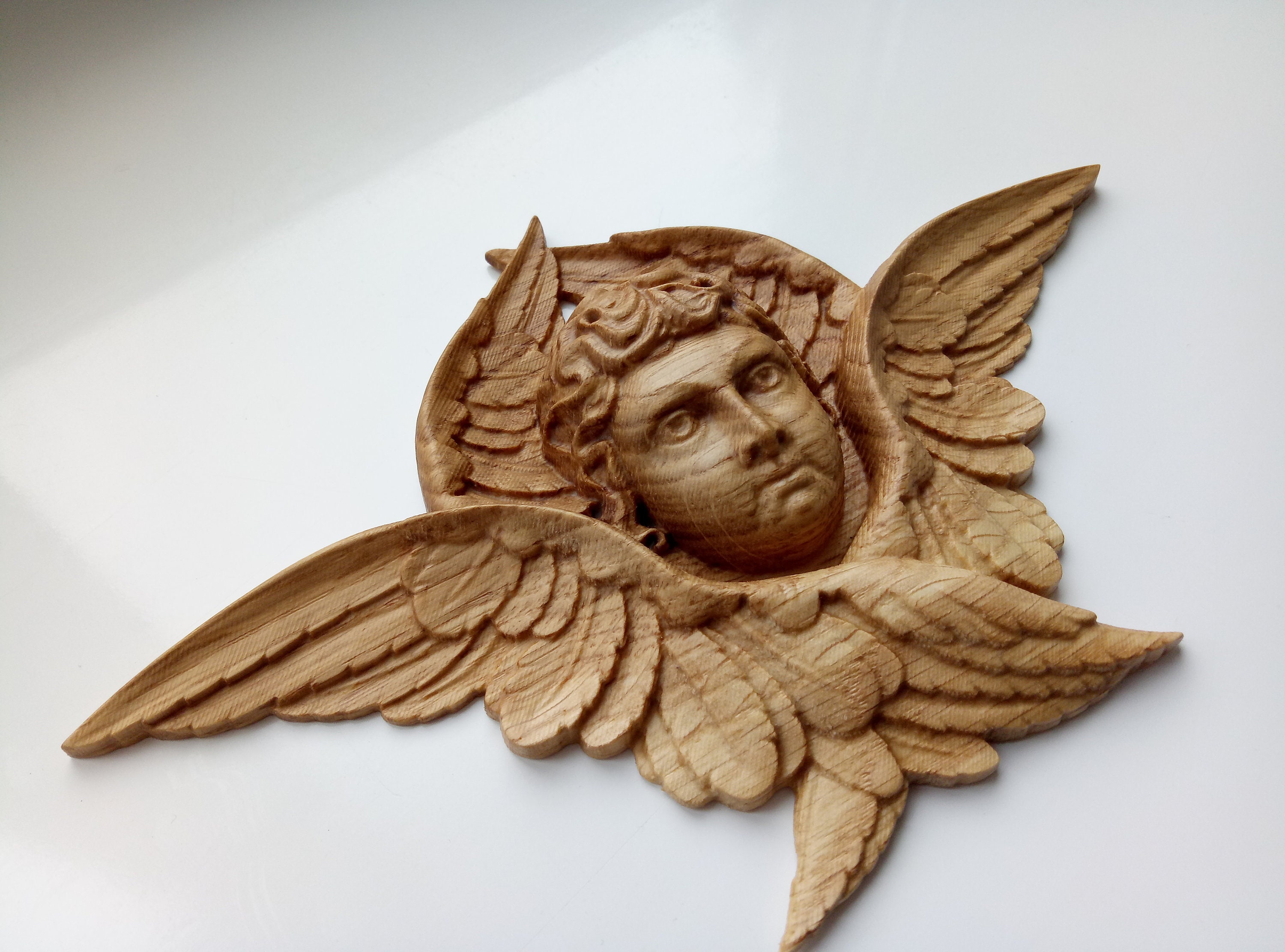 Cherub Winged Angelic Angel Wooden Angel Carved Angel - Etsy