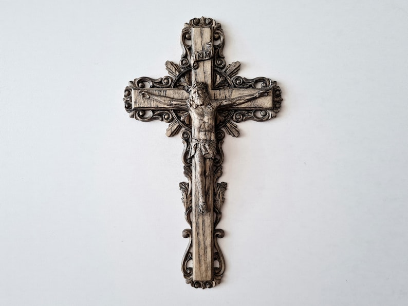 Wood Crucifix Catholic Cross Wood Carving Crucifix Jesus | Etsy