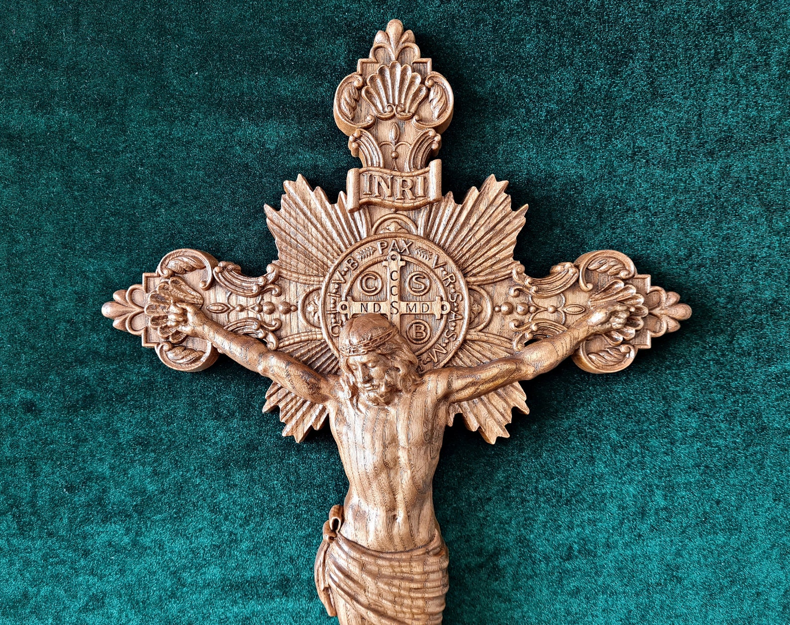 Carved Wooden Crucifix Catholic Crucifix Jesus Christ - Etsy