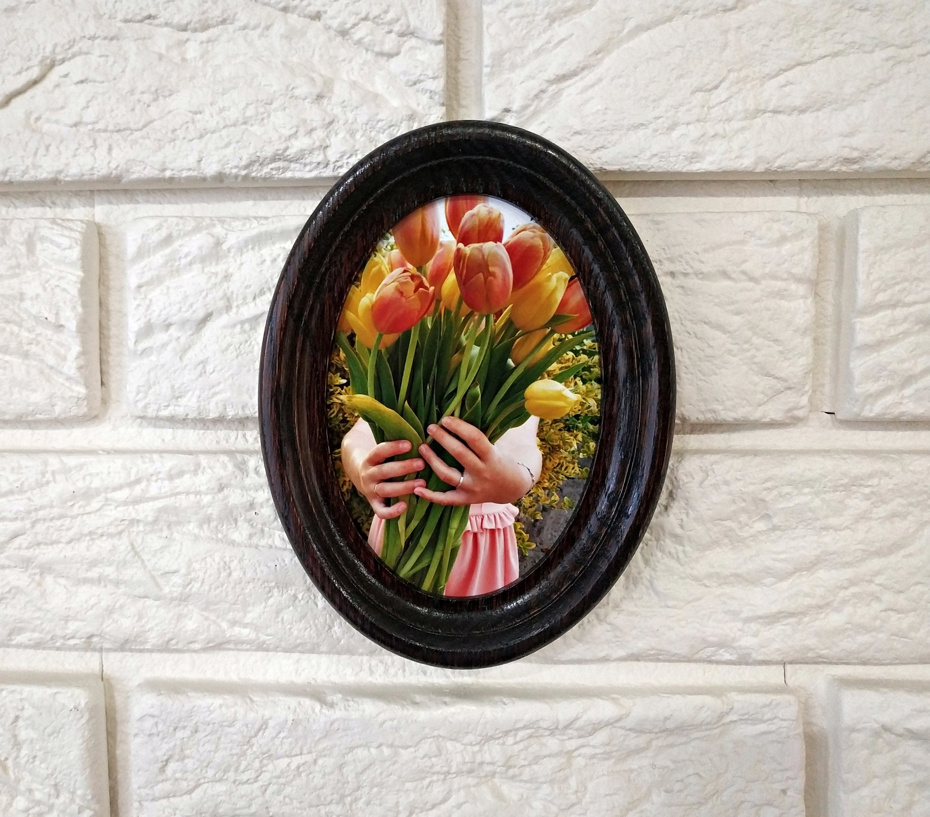 Wooden Oval Frame Oval Picture Frame Photo Frame Choose | Etsy