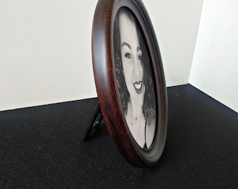 Wooden Round Frame Black Round Frame Round Picture Frame - Etsy