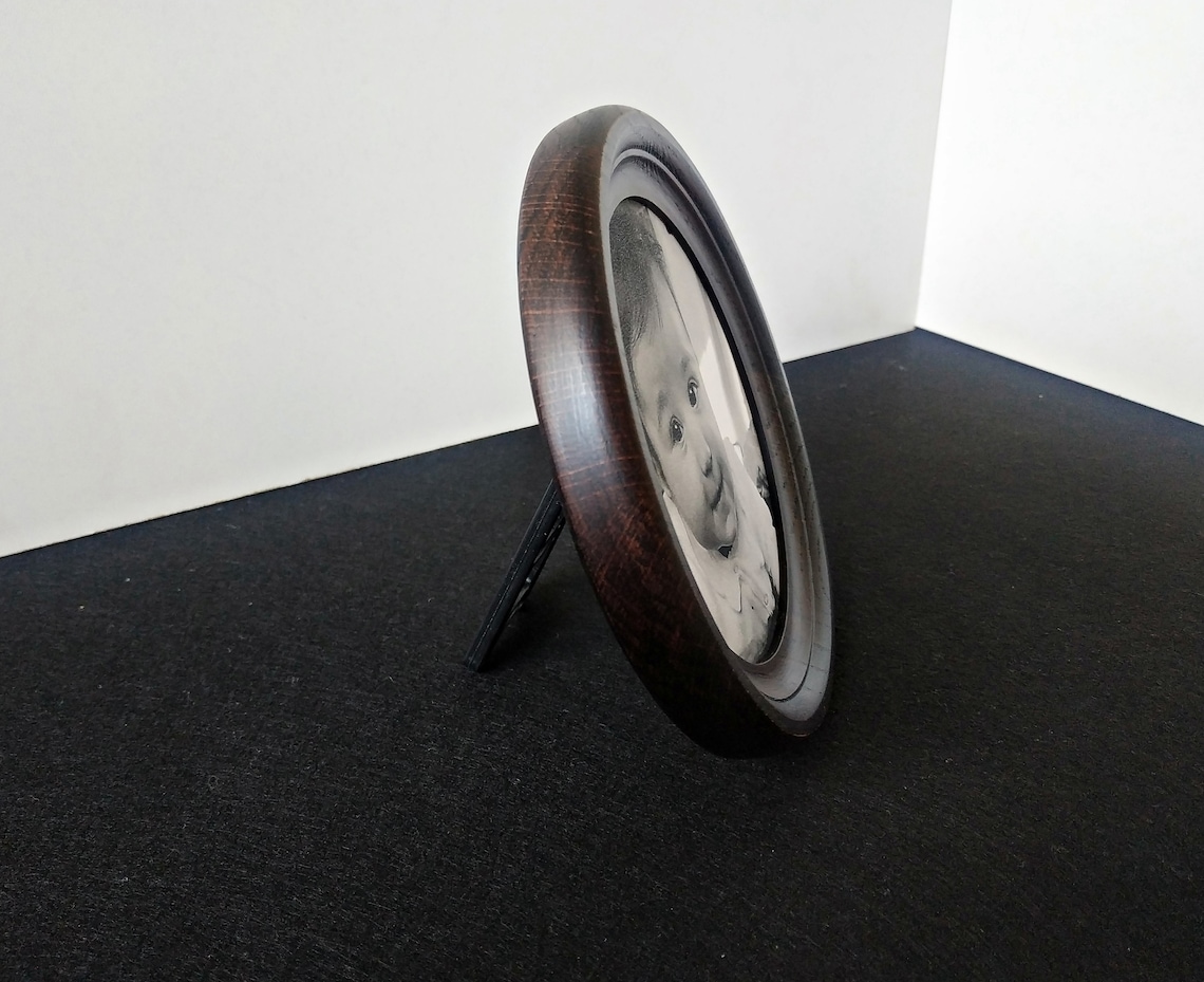 Tabletop Wooden Round Frame Round Picture Frame Round Frame - Etsy