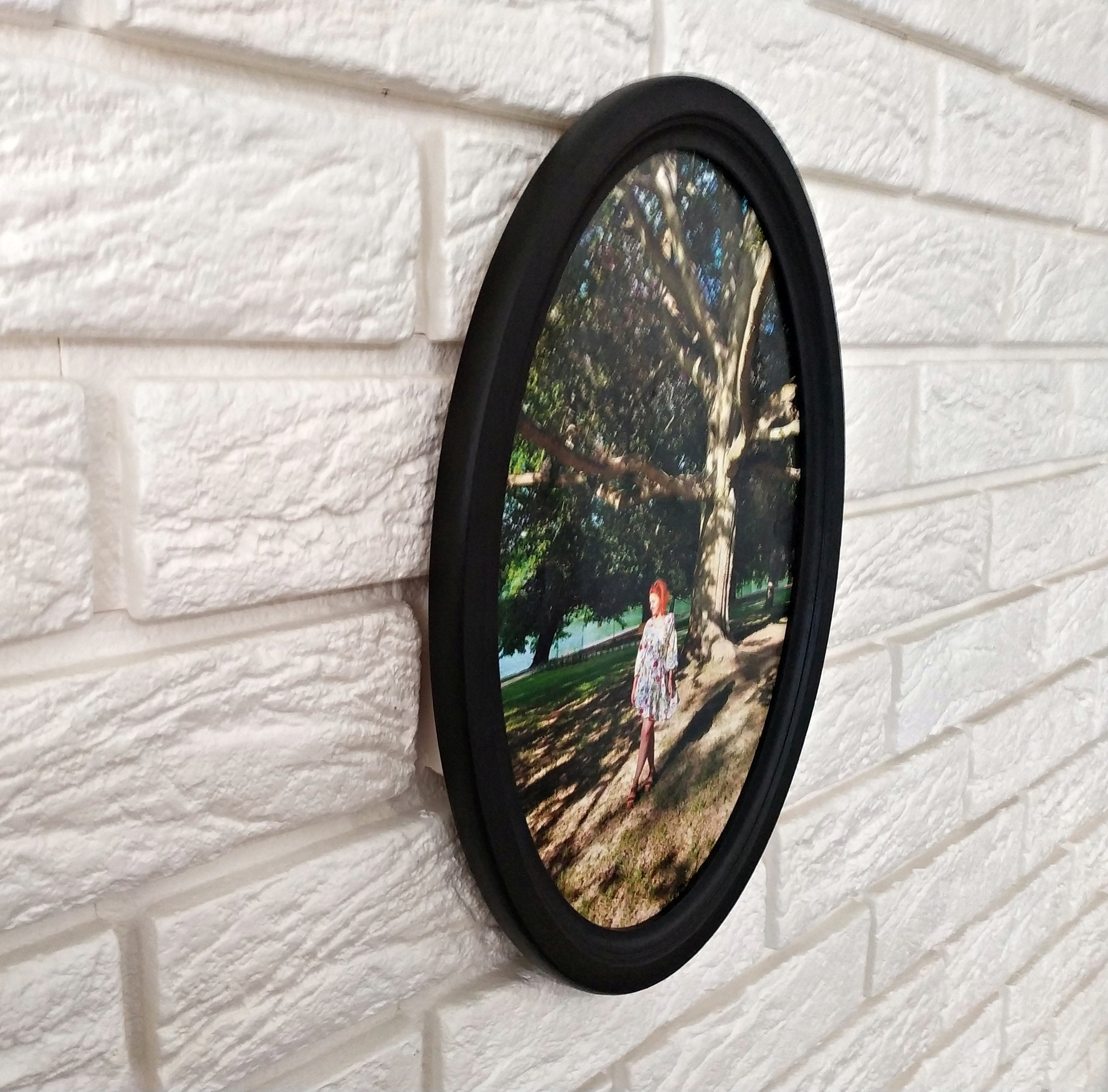 Oval Frame Black Oval Frame Wooden Oval Frame Picture - Etsy UK