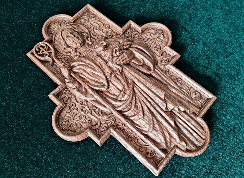 The Shepherd Cross, Wooden Carved Cross - Etsy