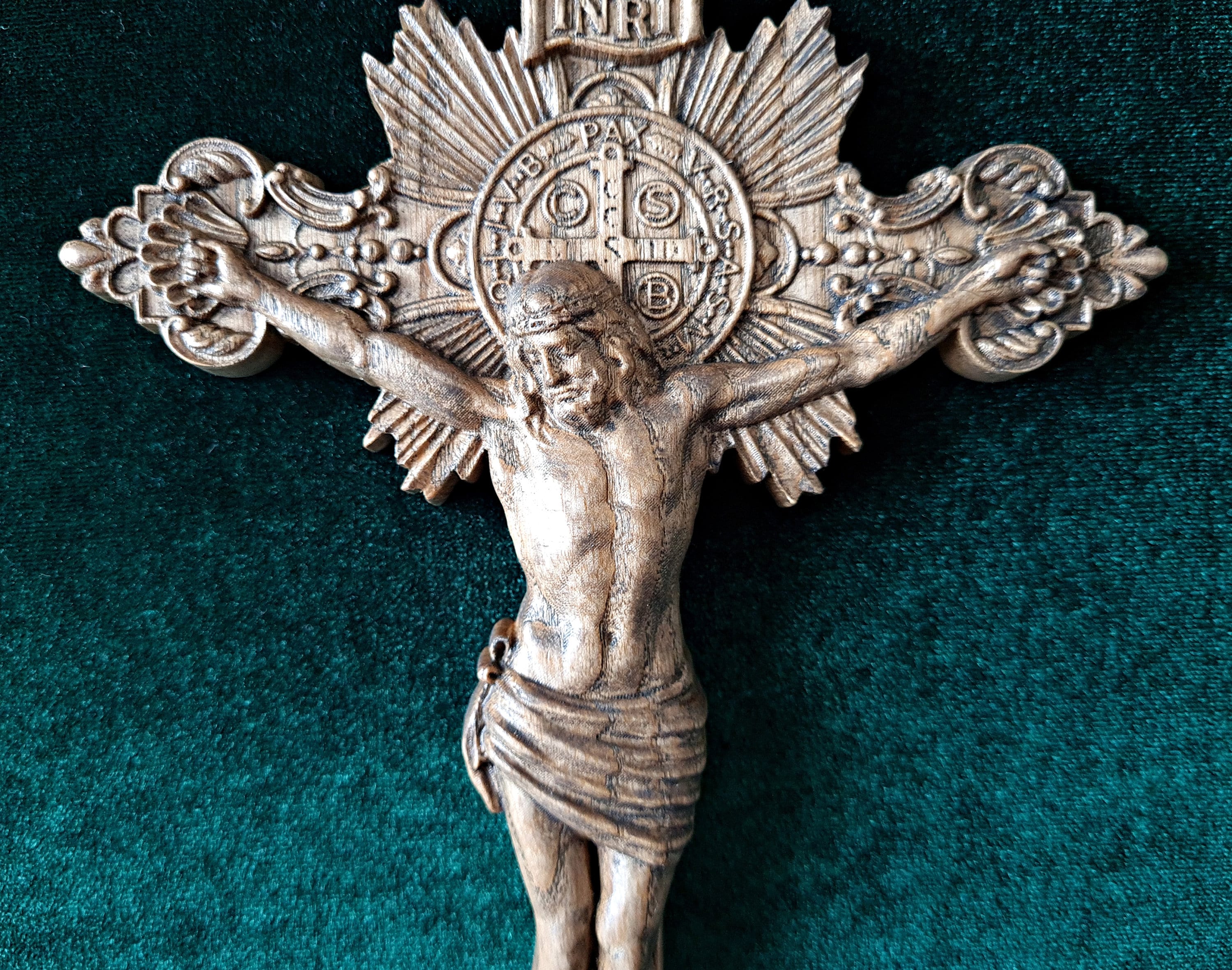 Wooden Crucifix Catholic Cross Choose Size 10X5.7 up to - Etsy