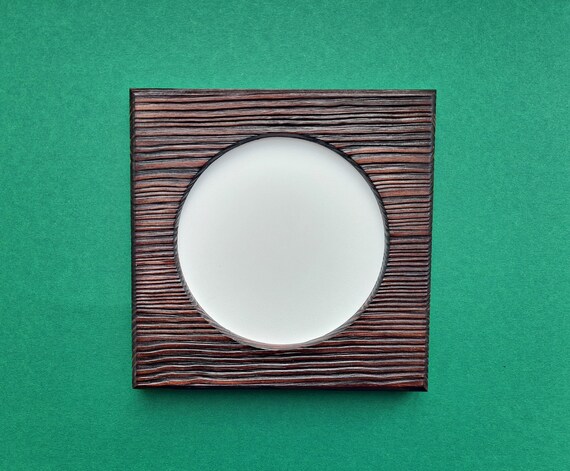 Wooden Square Frame With Opening Round Hole Circle in a | Etsy