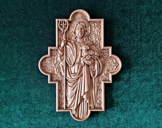 The Shepherd Cross Wooden Carved Cross | Etsy