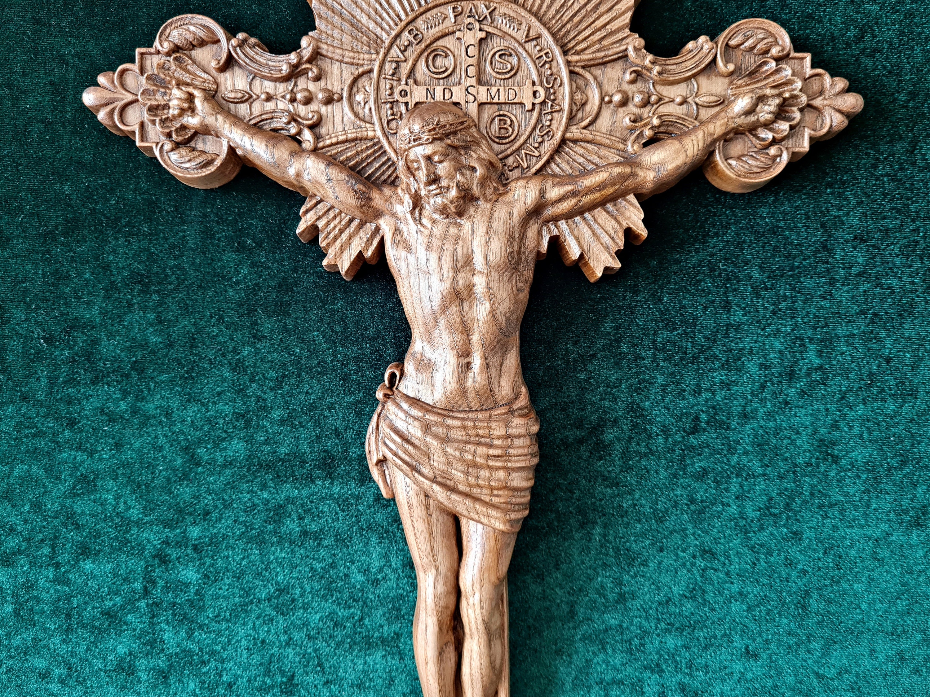Carved Wooden Crucifix Catholic Crucifix Jesus Christ - Etsy