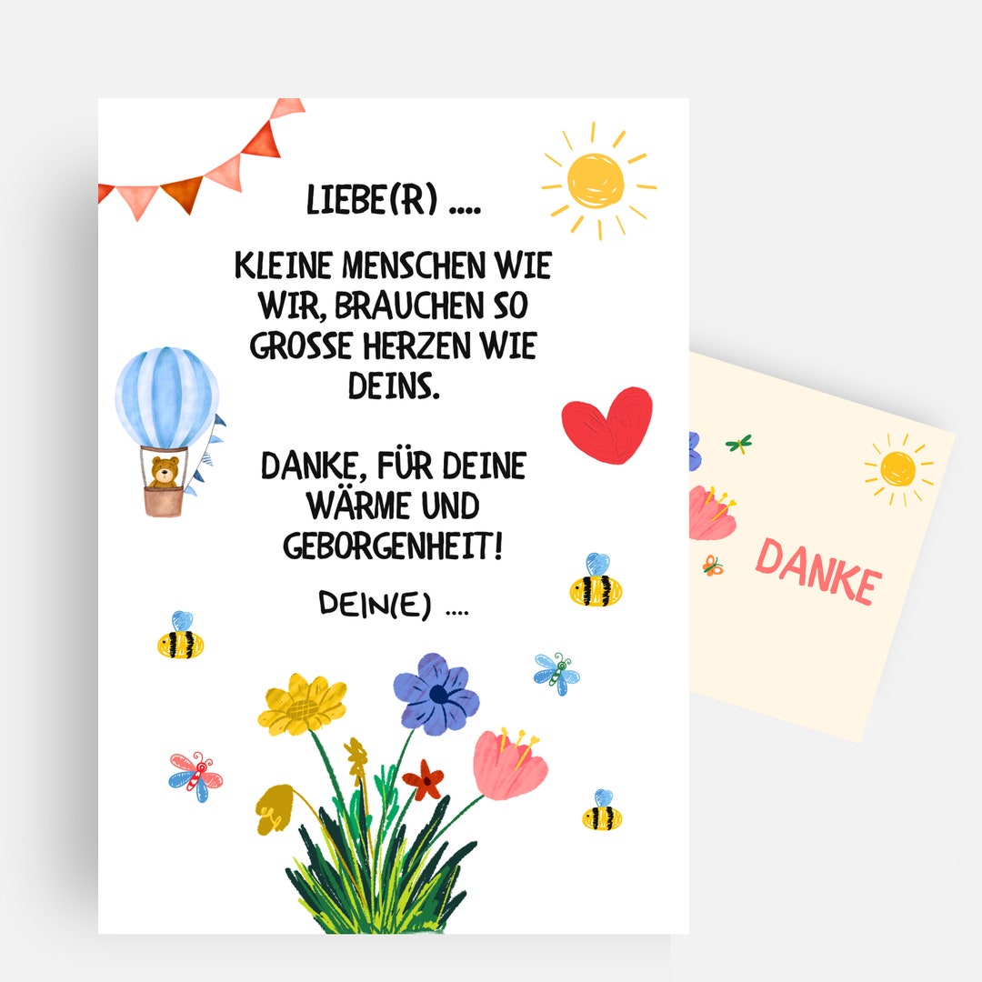 Abschiedsgeschenk Erzieher, Abschied Kindergarten, Tagesmutter ...