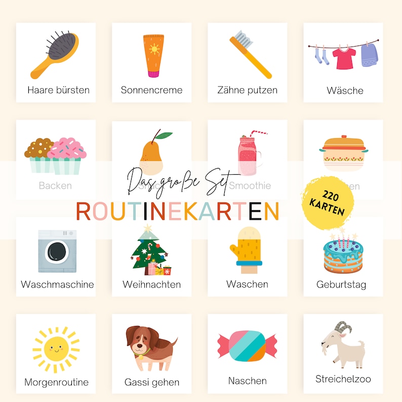 Routinekarten Kinder Wochenplan Montessori Routine Karten - Etsy Australia