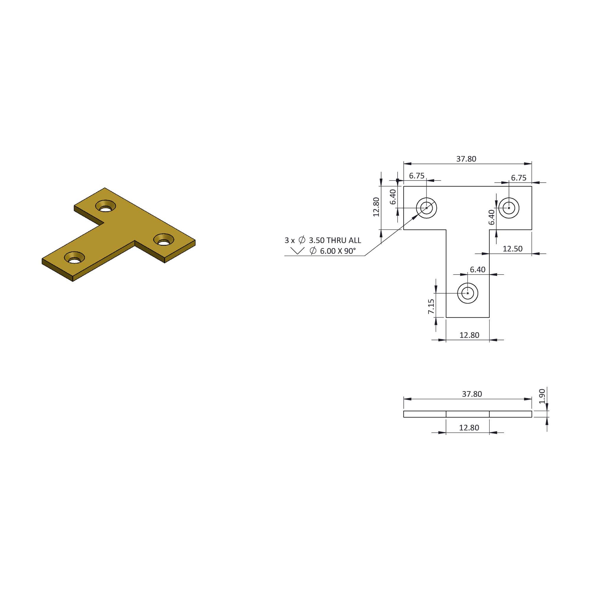 Perth Solid Brass Corner Brass Edging Gold Hardware Vintage - Etsy