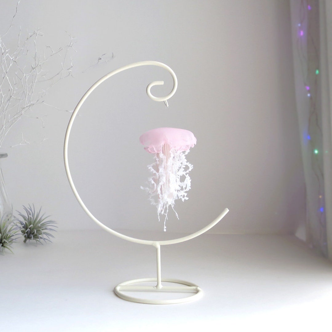 Jellyfish Stand Type Pink 1pc, Coastal Decor, Beach Decor, Sea ...