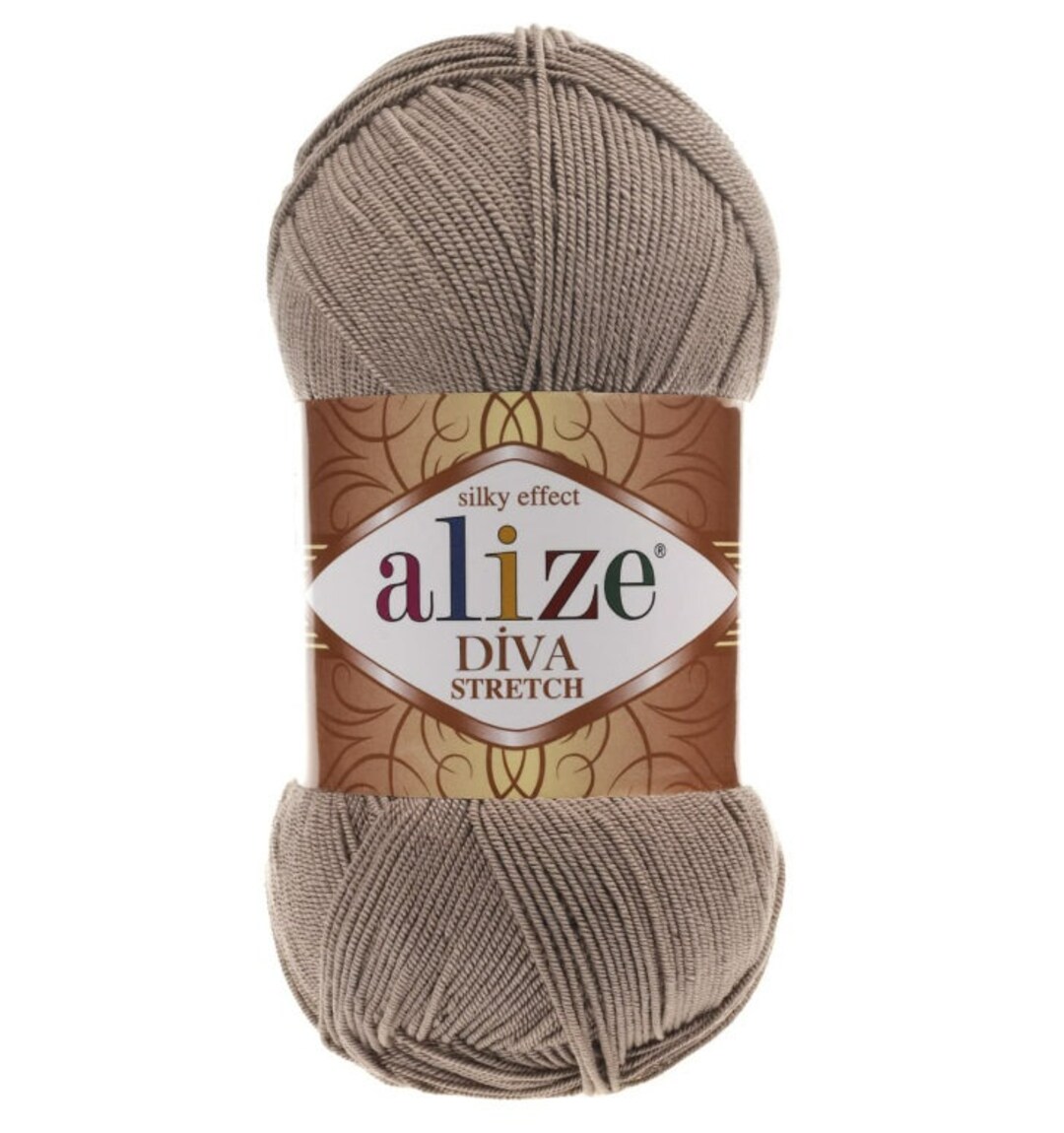 ALIZE DIVA STRETCH Yarn, Hand Knitting, 1 Skein X 100 Grams, Elastic ...