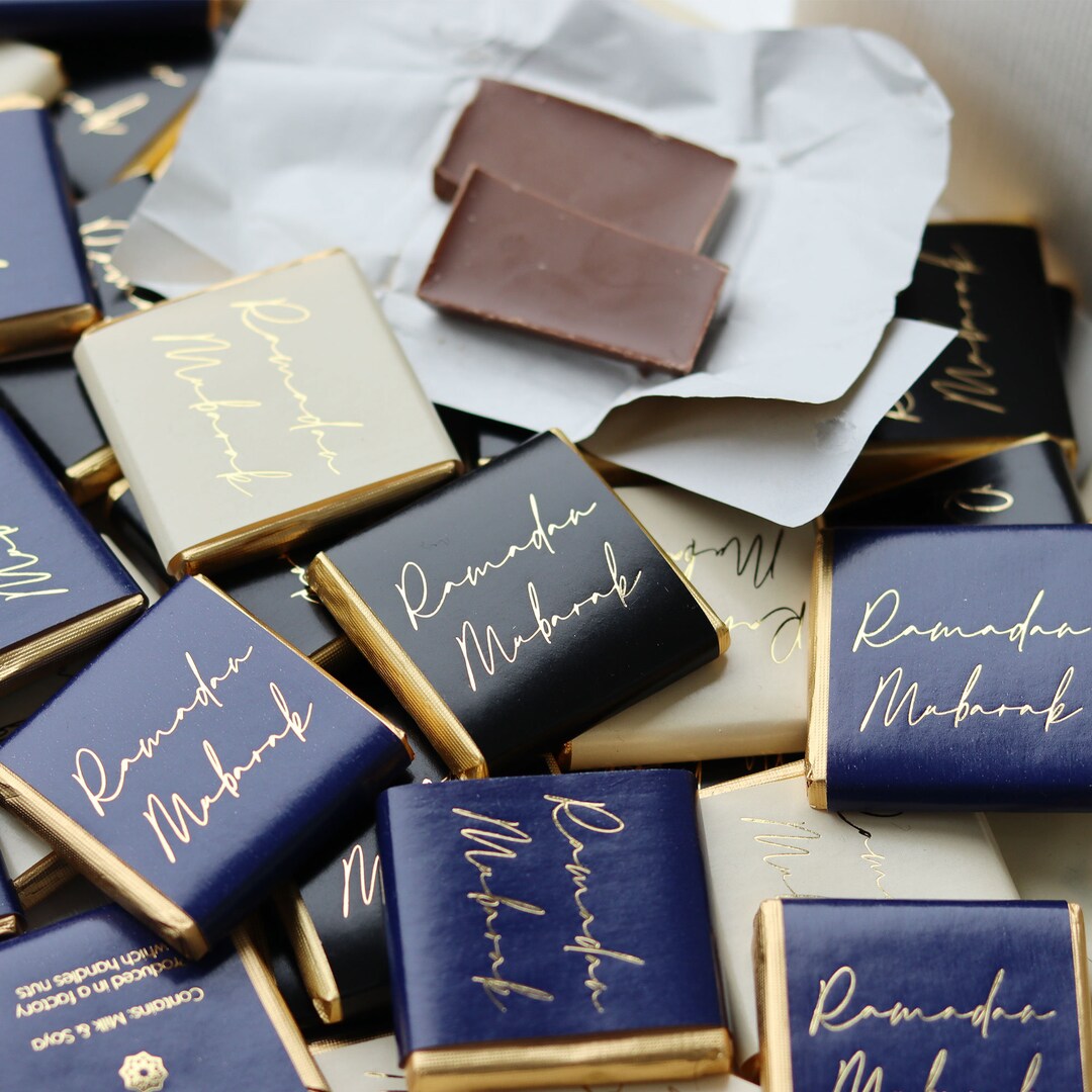 Ramadan Mubarak Chocolate Squares, Ramadan Chocolates, Ramadan ...