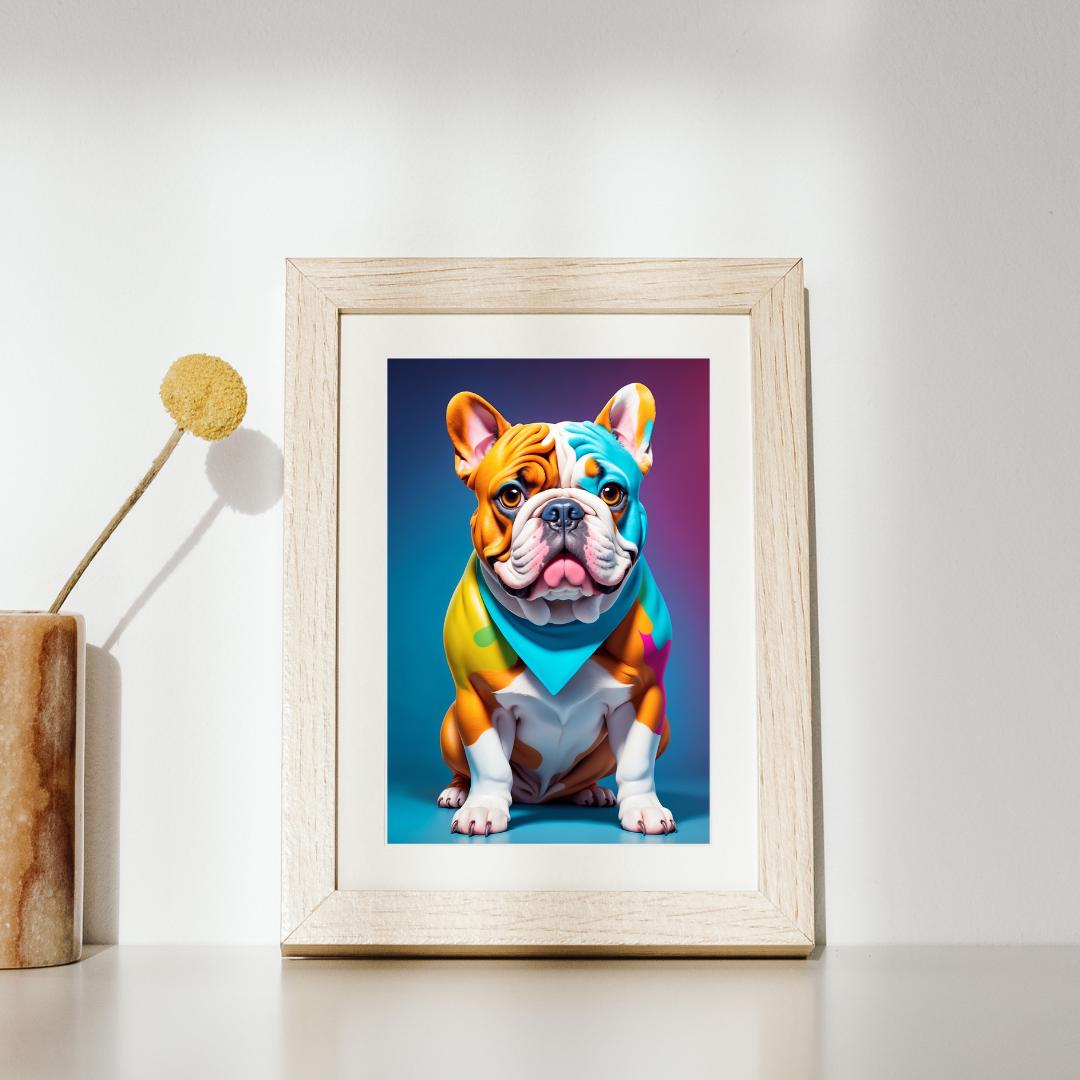 Custom Vintage Bulldog Print English Bulldog Wall Art British Bulldog ...