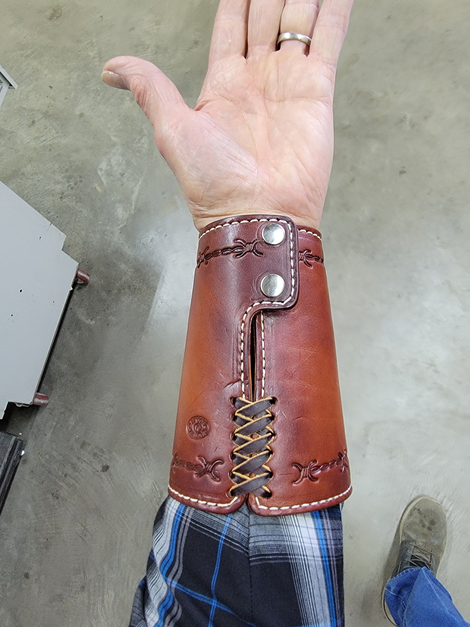 Leather Wrist Cuffs - Etsy