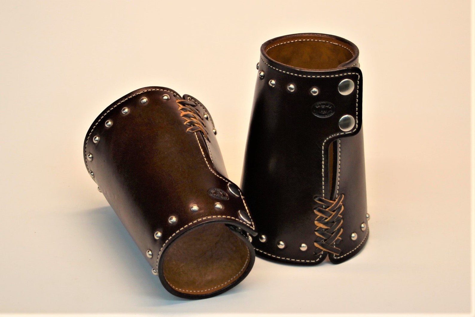 Leather Wrist Cuffs - Etsy