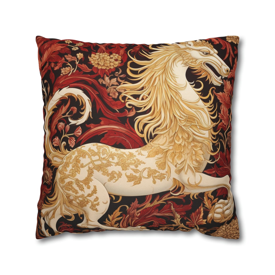 Mythical Fusion: William Morris Inspired Qilin Dragon Design - Etsy